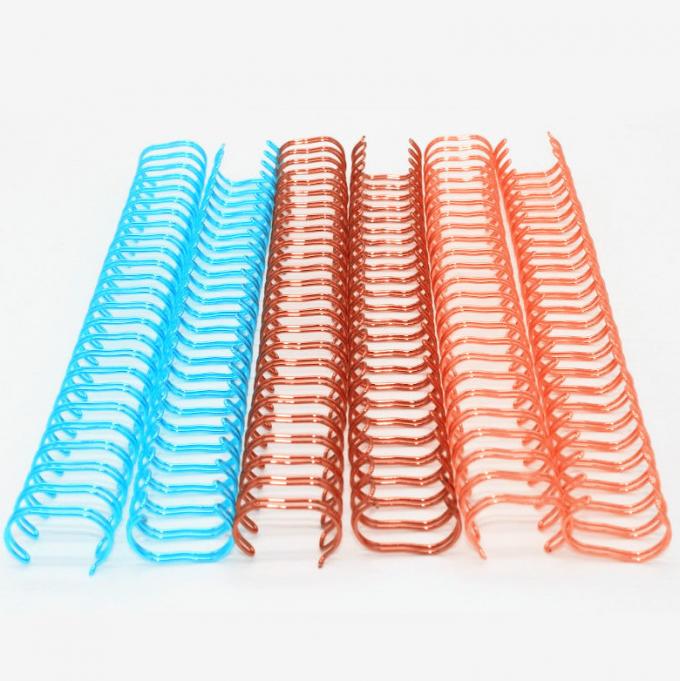 100 sheets 1/2'' Metallic Double Wire Rings Twin Loop Spiral Wire O For ...