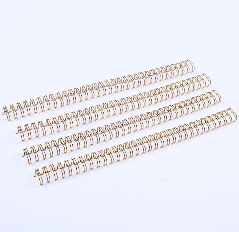 A4 Double Loop Binding Wire Nylon Coated For Books Gold color