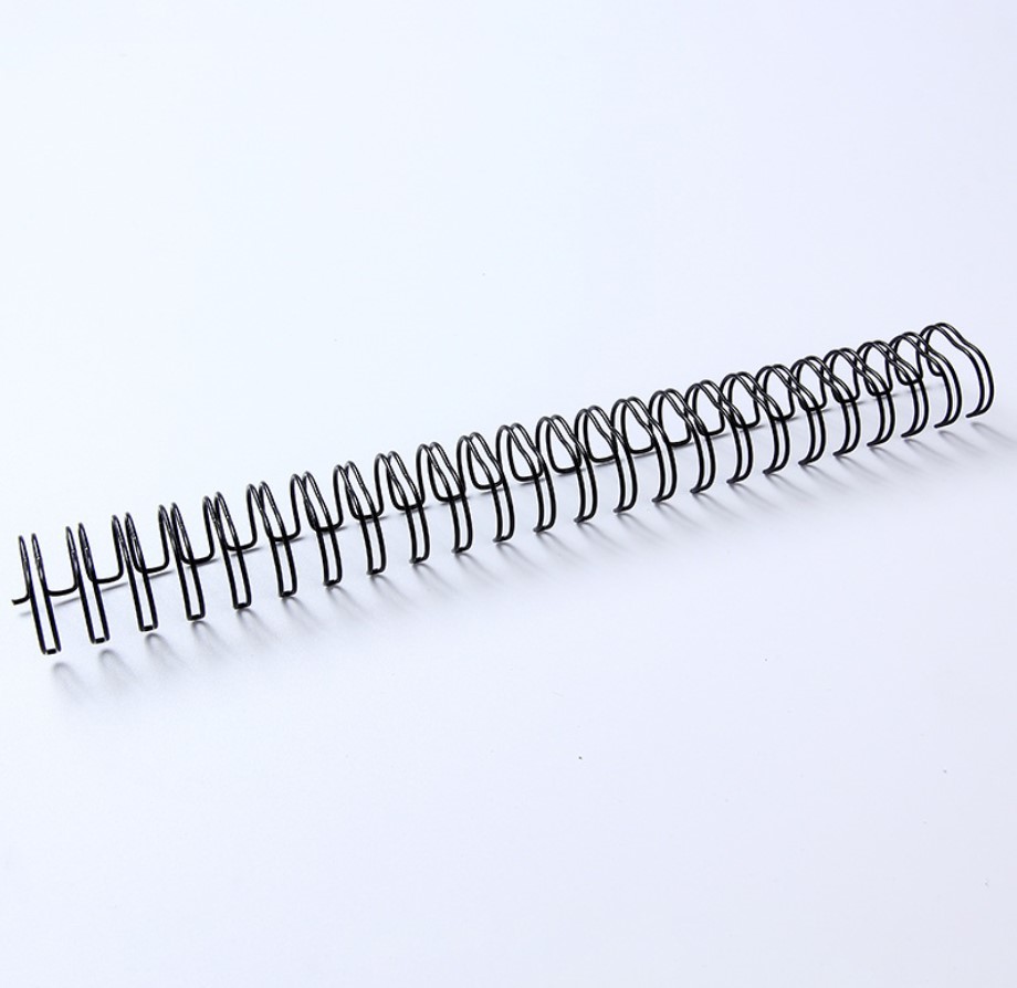 1/4in Black Twin Ring / Double Loop Binding Wire Nylon coated For Schools
