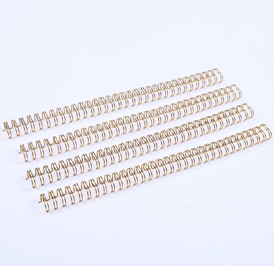 A4 Double Loop Binding Wire Nylon Coated For Books Gold color